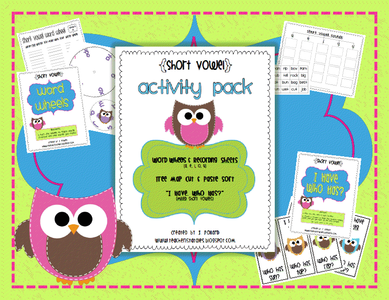 Tales of a Teacherista: Short Vowel Word Wheels {TPT}