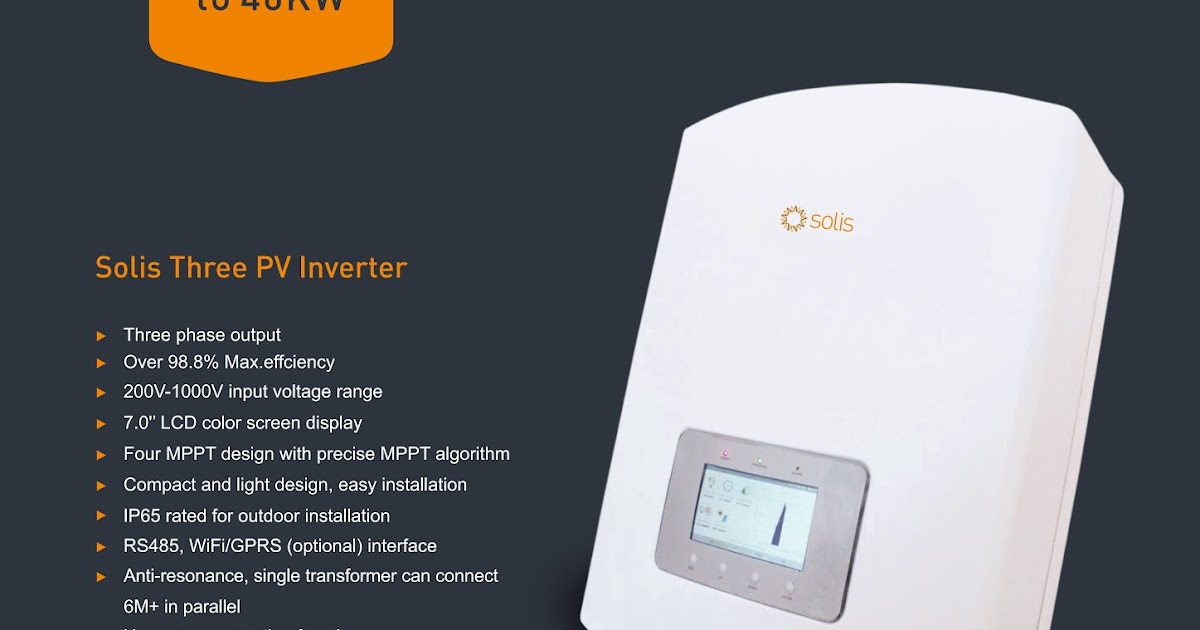BOS ASIA SDN BHD : SOLIS 20KW TO 40KW STRING INVERTER