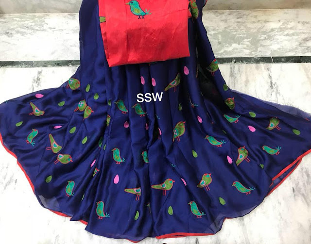 New Model Designer Chiffon Sarees Buy Online