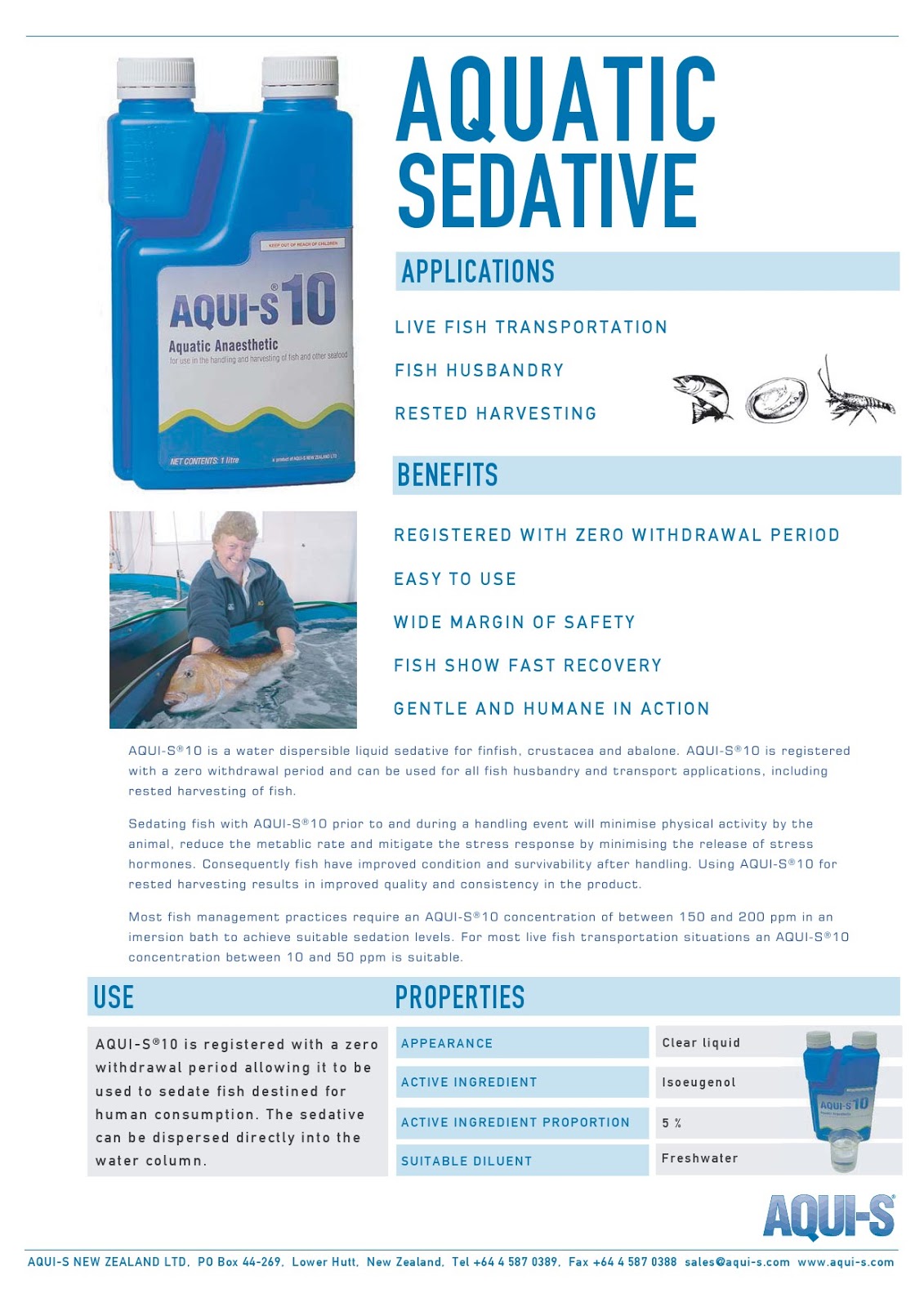 PT. Tequisa Indonesia: AQUI-S 10 (Obat Bius Ikan)