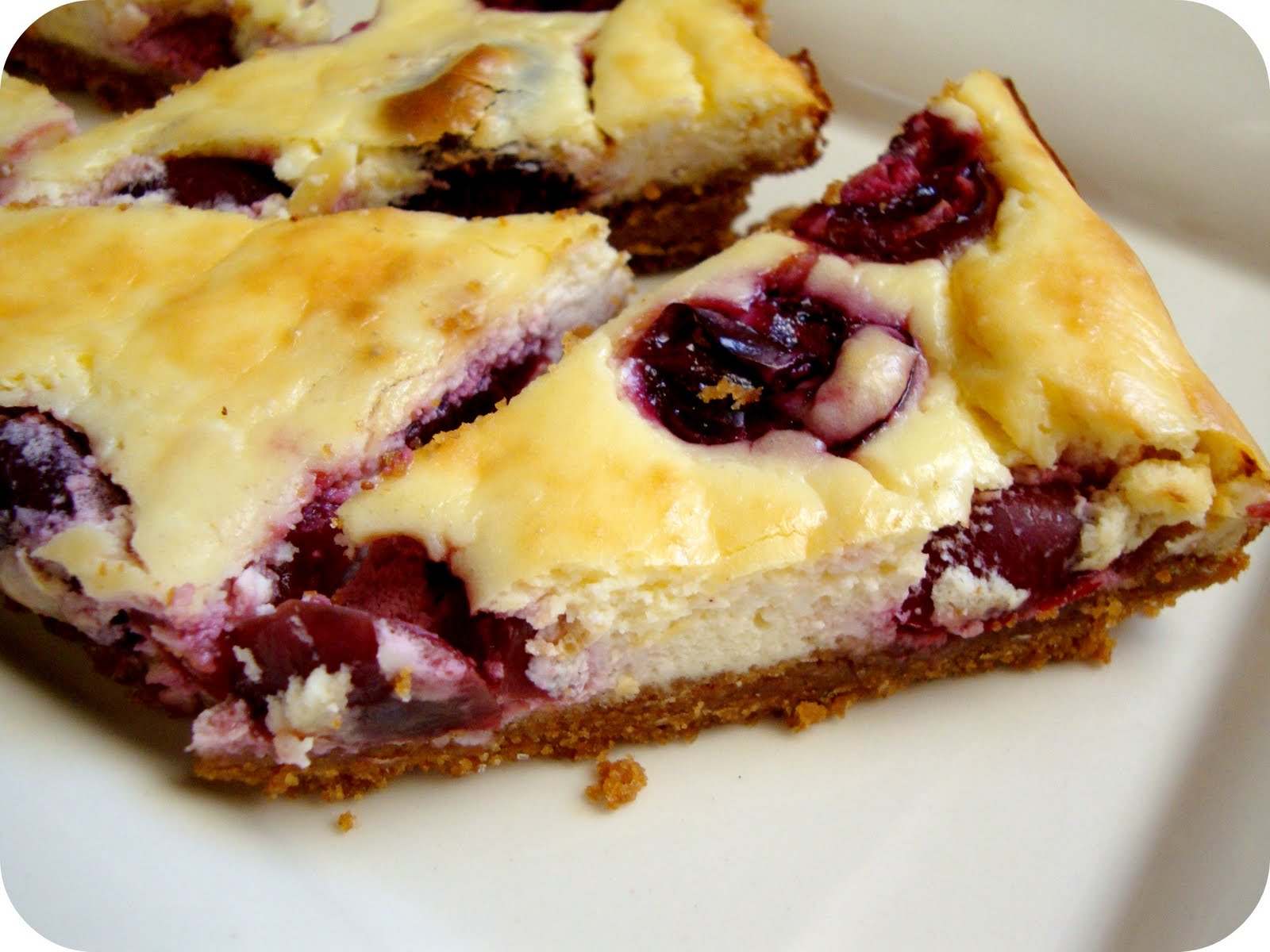 Here to Make You Hungry: Fresh Cherry Cheesecake Triangles