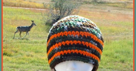 Posh Pooch Designs : Camo and Orange Hunting Beanie Crochet Pattern