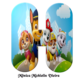 Paw Patrol Letters. Letras de Paw Patrol - Oh my Alfabetos!
