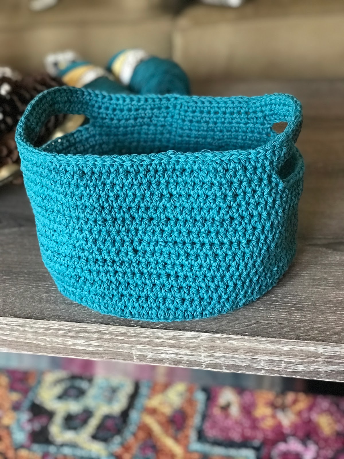 Small Crochet Basket - Free Pattern - Maddie Makes