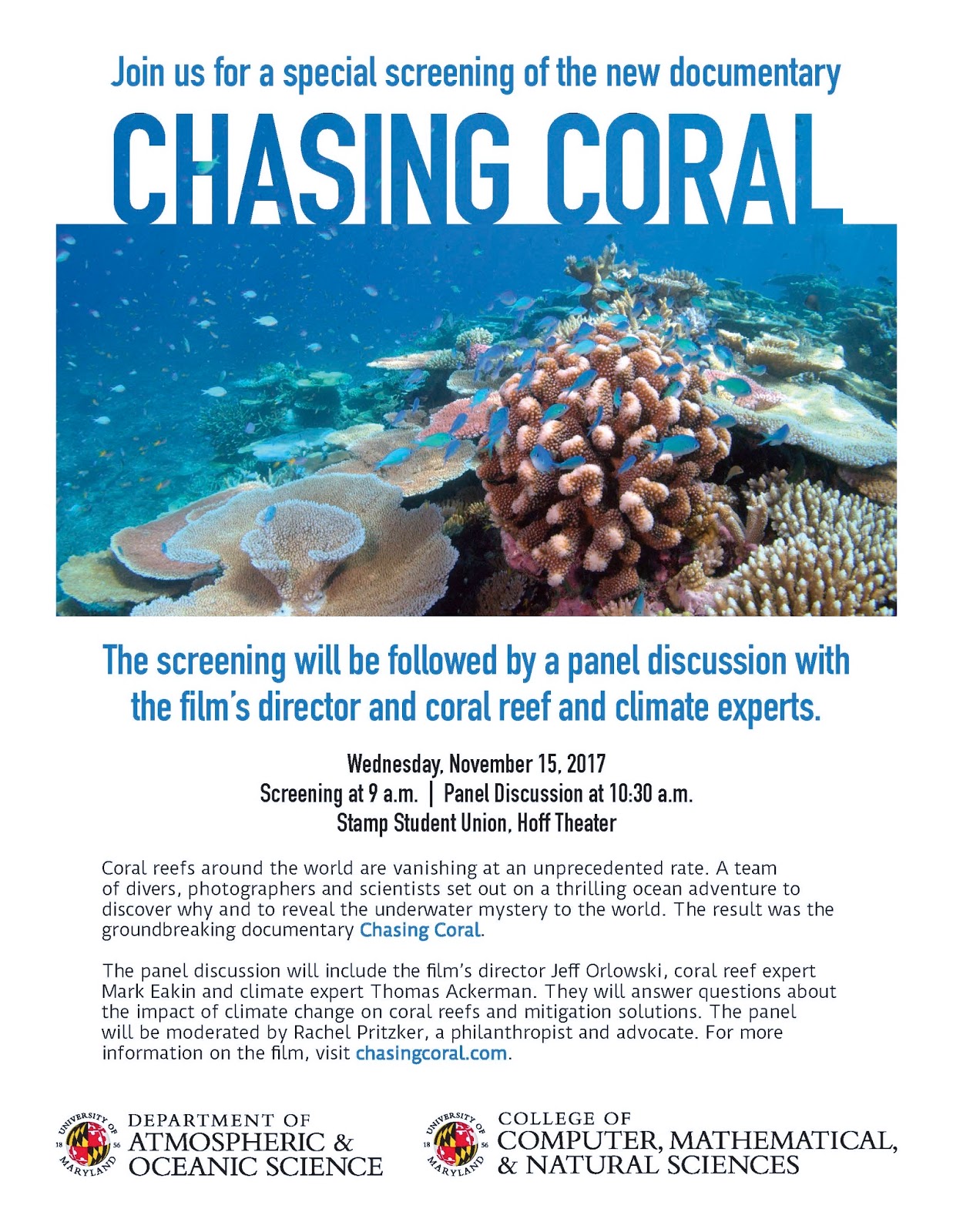 UMD Geographical Sciences Undergraduate Blog: "Chasing Coral" Screening ...