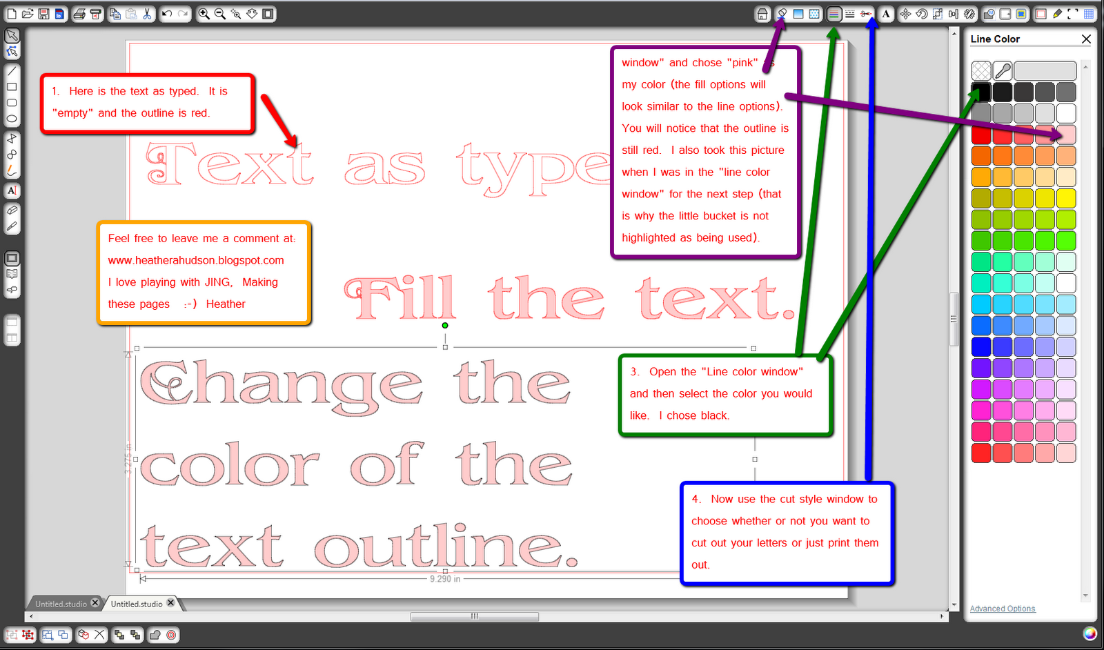 Heather A Hudson: Filling Text/Changing outline color of Text with ...