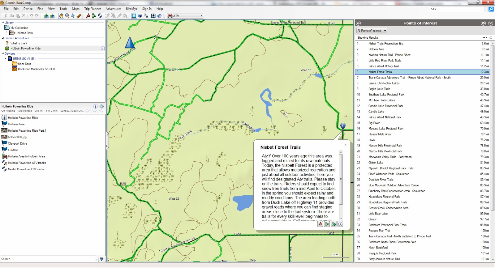 Sask Trail Riders: Trail Tech - Backroad GPS Map