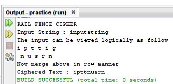 System.out.println("Ciphered Text : "+output);