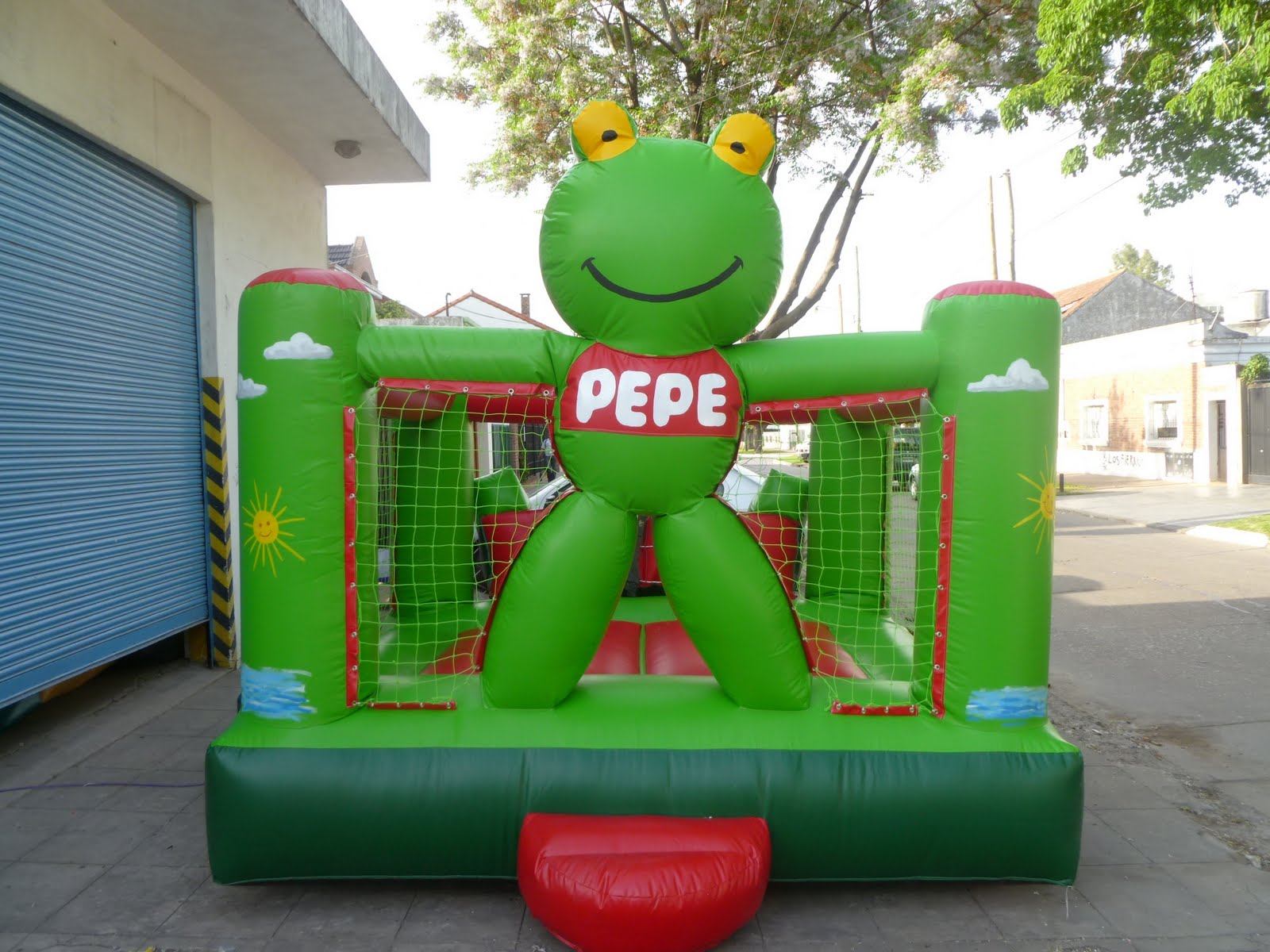 "MDA INFLABLES": sapo pepe 3x3 con tobogan