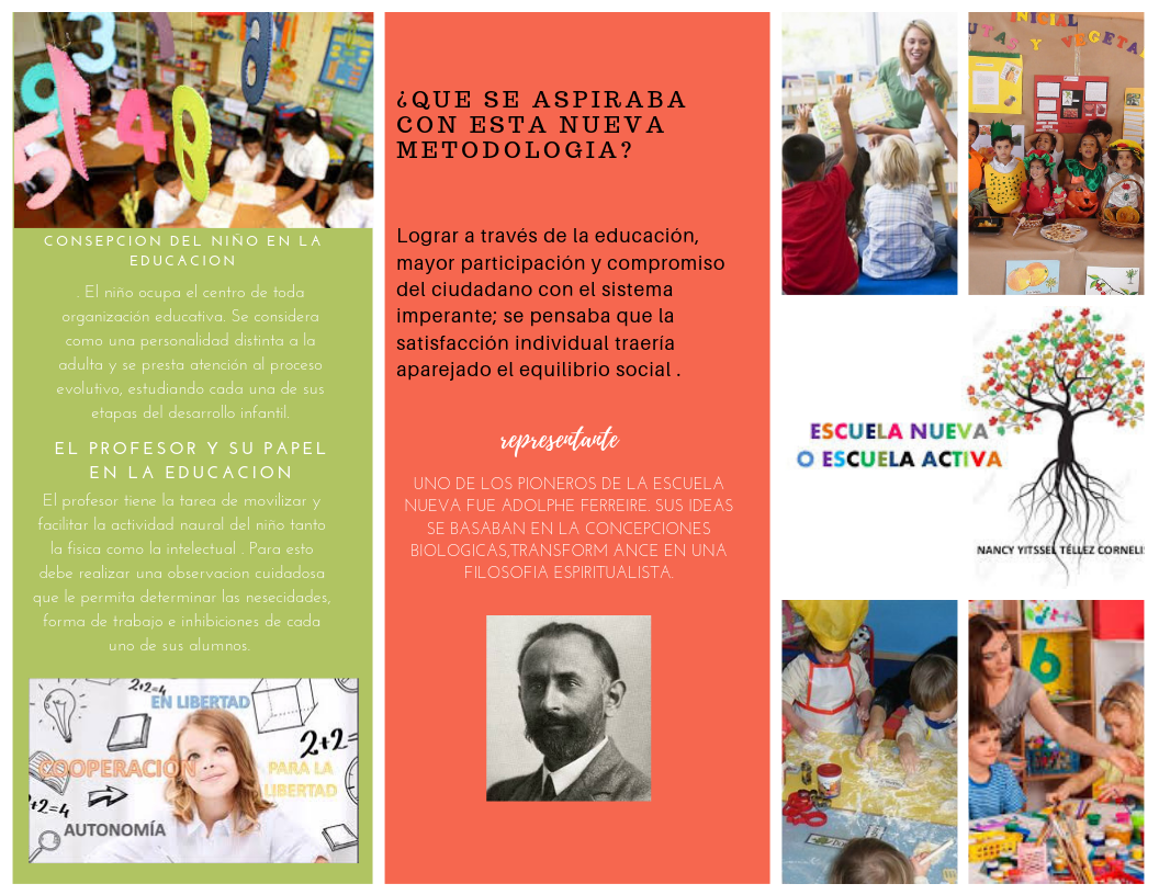 Triptico de la escuela nueva