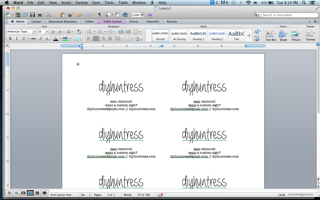 Create Your Own Business Cards - DIY Huntress