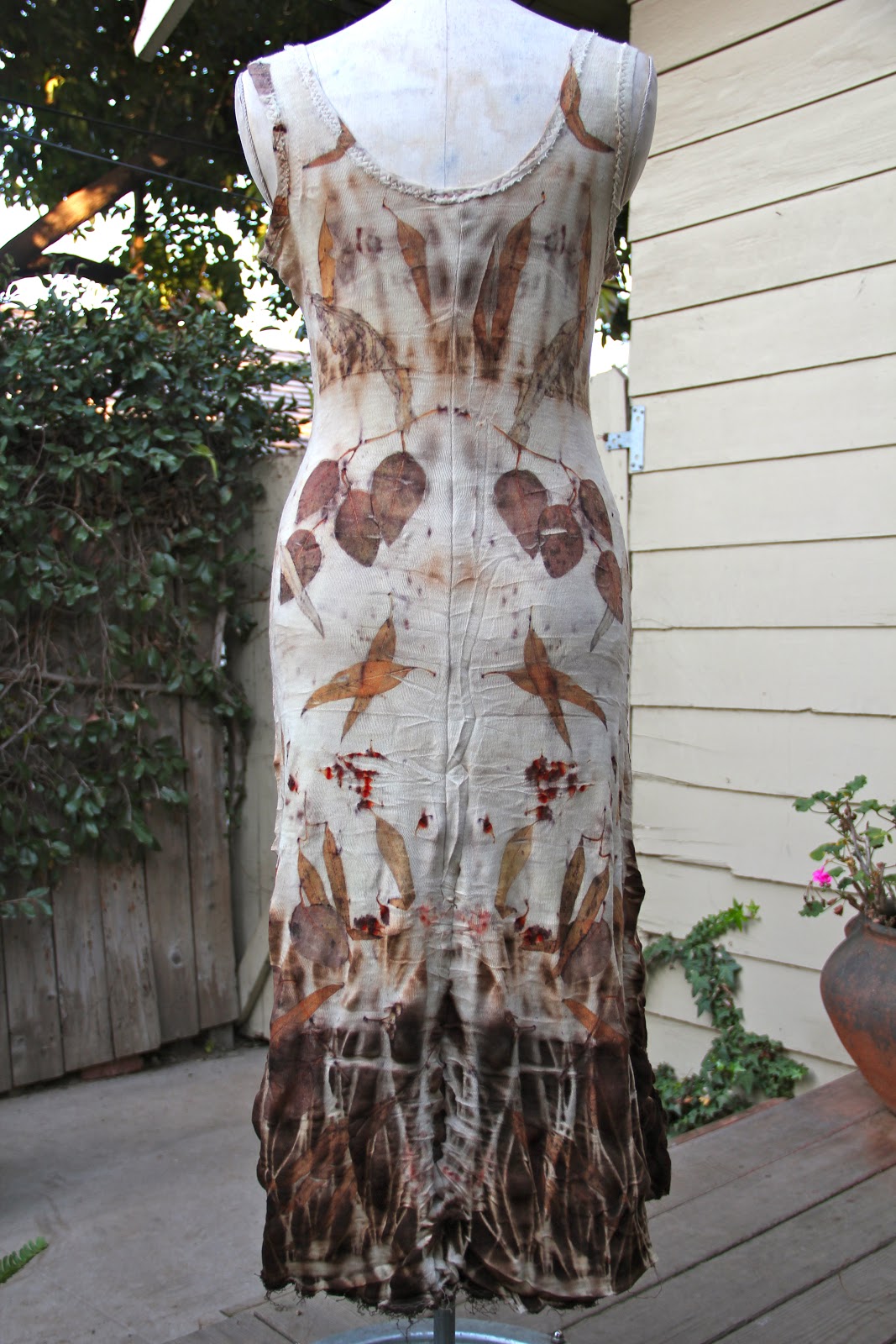 Studio 907: Eco Printed Alabama Chanin dress