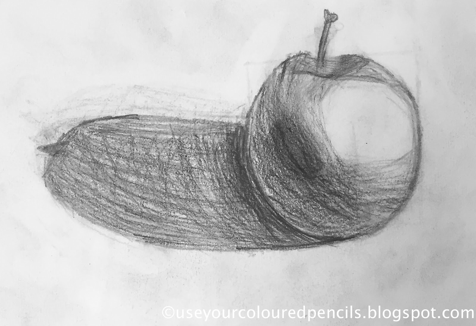 Use Your Coloured Pencils: Still Life Apple Drawings
