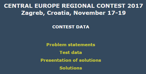 GOOD DAY TO CODE: Central European Regional Contest (CERC) 문제 정리