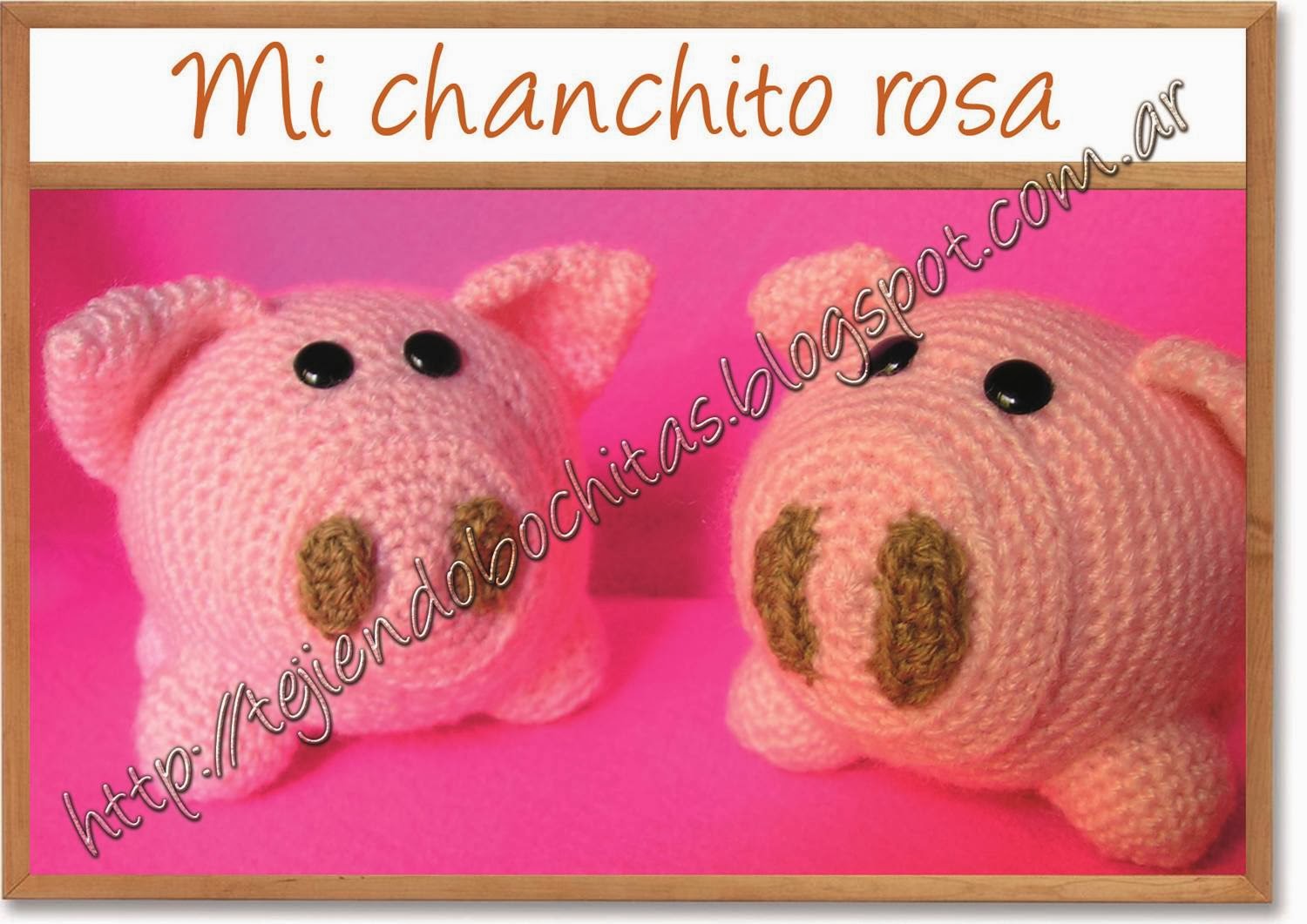 Tejiendo Bochitas: CHANCHITOS AMIGURUMIS - Para bebes