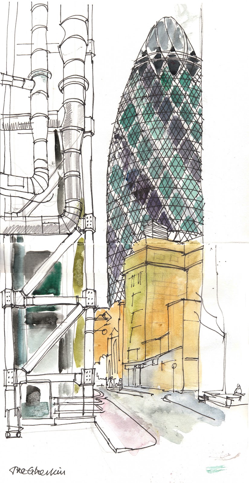 lineandwash: The Gherkin