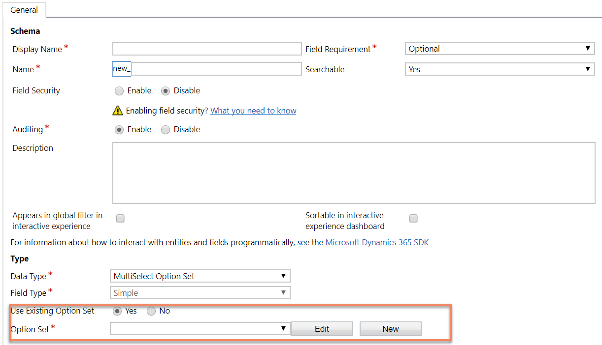 Dynamics 365 - CRM: Dynamics 365 - MultiSelect Option Set