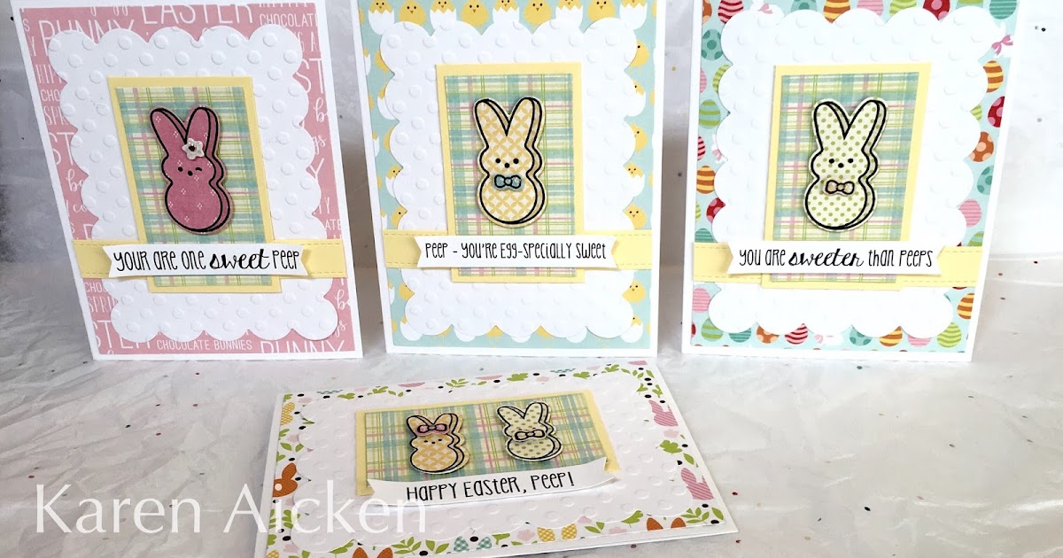 Painted Mountain Cards: Four Peeps Cards