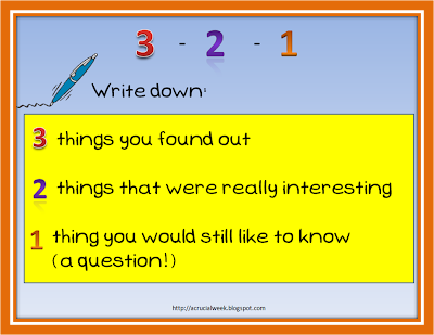 A Crucial Week: 3-2-1 assessment strategy (FREE!)