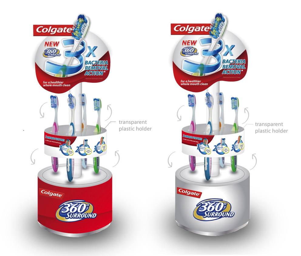 i am ferari!: Colgate 360 Surround | Product displays & Collateral
