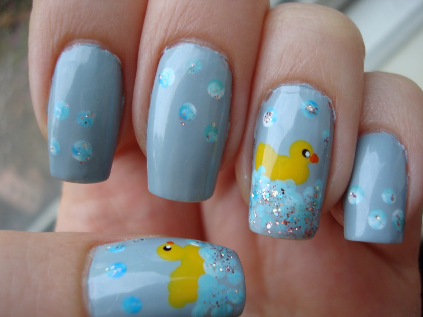 Polished: Rubber Duckie nails