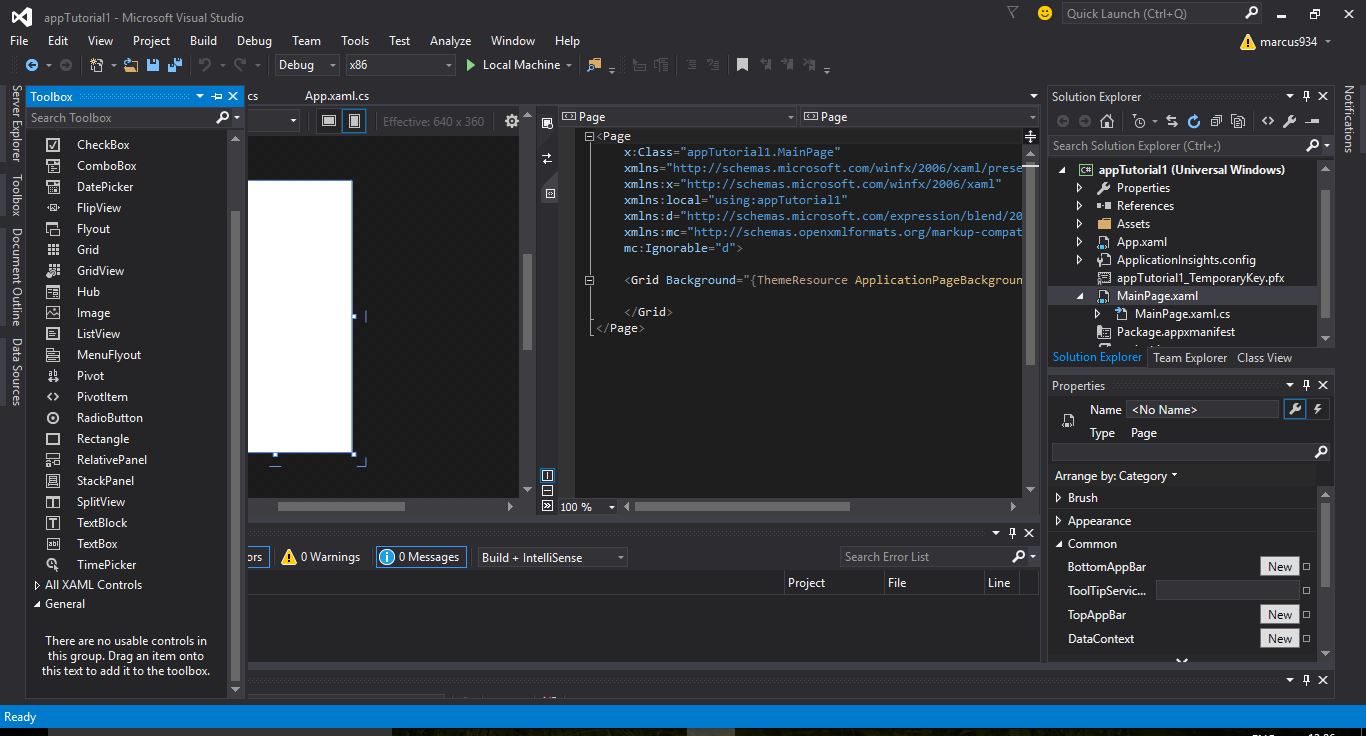 The Mark of Technology: Tutorial: Visual C#, Universal Windows 10 app ...
