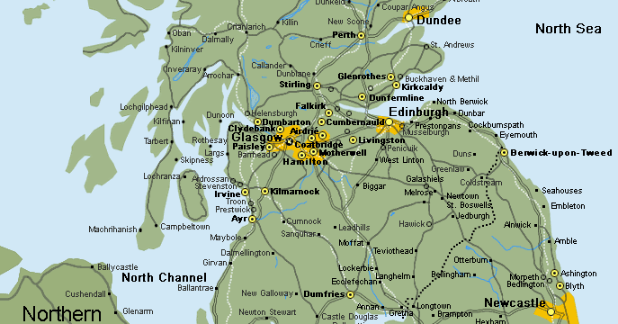 Scotland Map Region Area