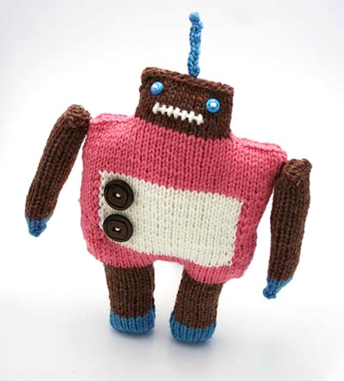 Knitting: Knitted Robots for Christmas