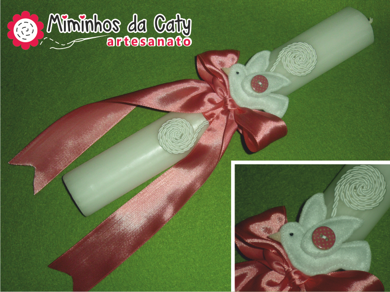 Miminhos da Caty: Vela de batizado para a Matilde