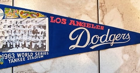 Dodgers Blue Heaven: A Vintage 1963 Dodgers World Series Pennant at ITPC