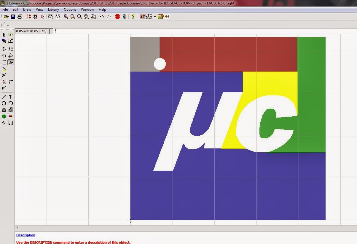 Enlarging polygons (Logos saved as parts) in Cadsoft Eagle