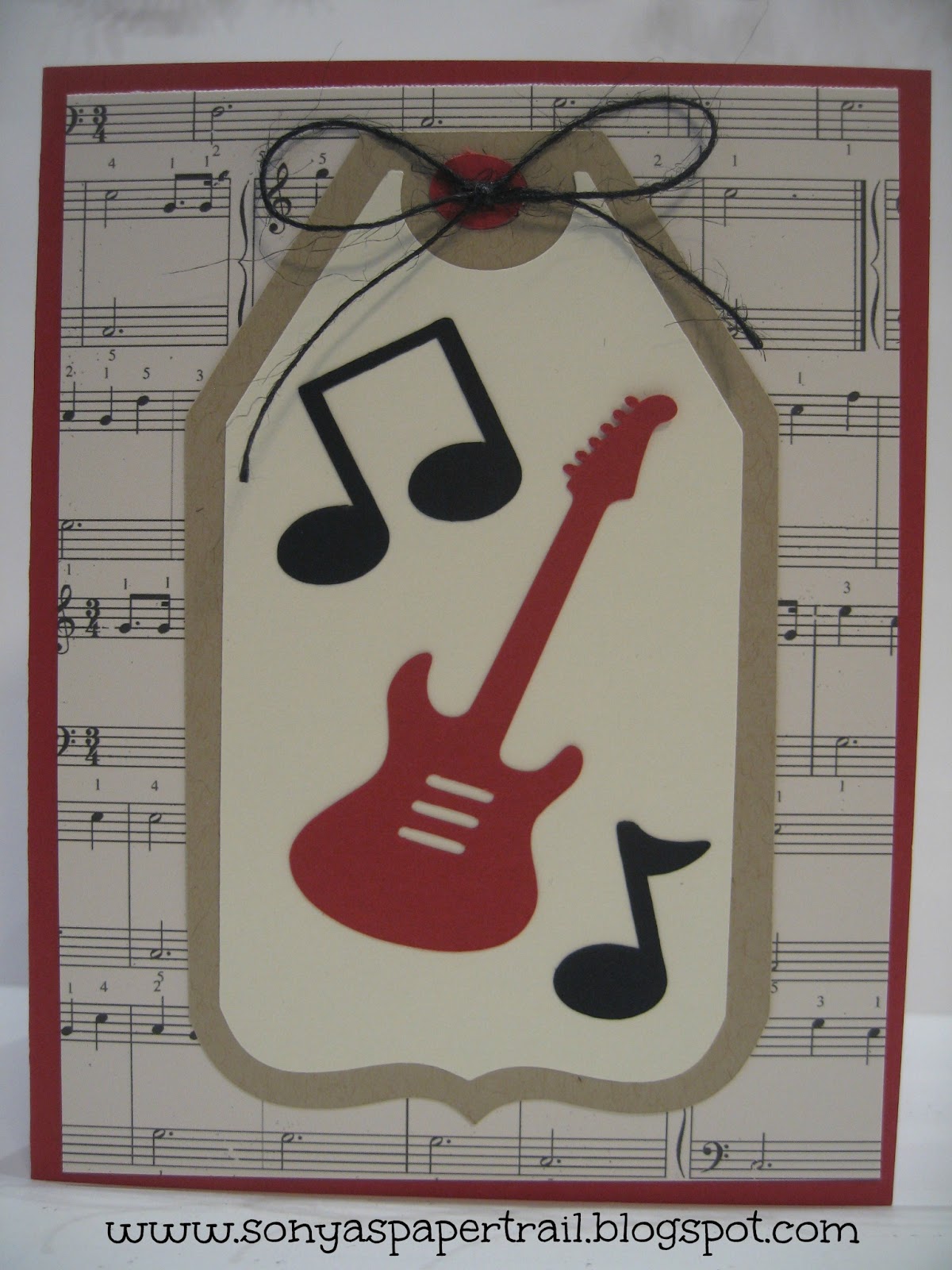 She's a Sassy Lady: Music themed birthday card