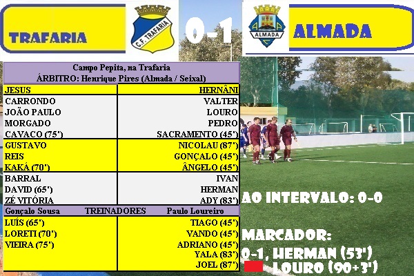 2.ª DIVISÃO AF SETÚBAL»» TRAFARIA 0 ALMADA 1 - JORNAL DE DESPORTO