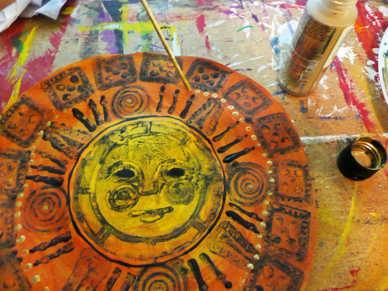 that artist woman: Aztec Sun Stones