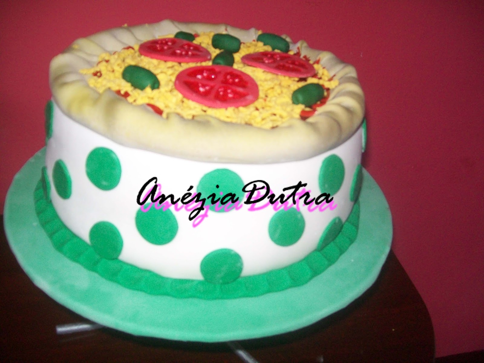 Anézia Dutra Bolos Decorados: Bolo Tema Pizza