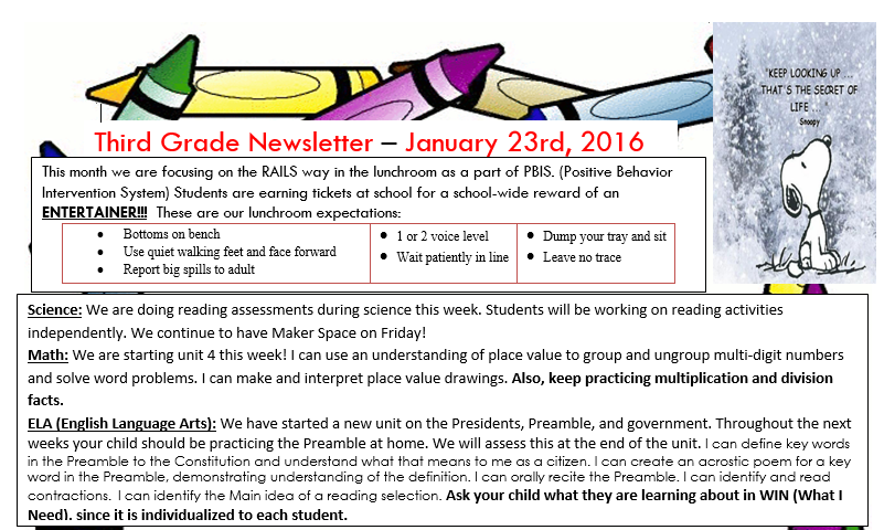 Mrs. Smith's classroom blog: January 2017