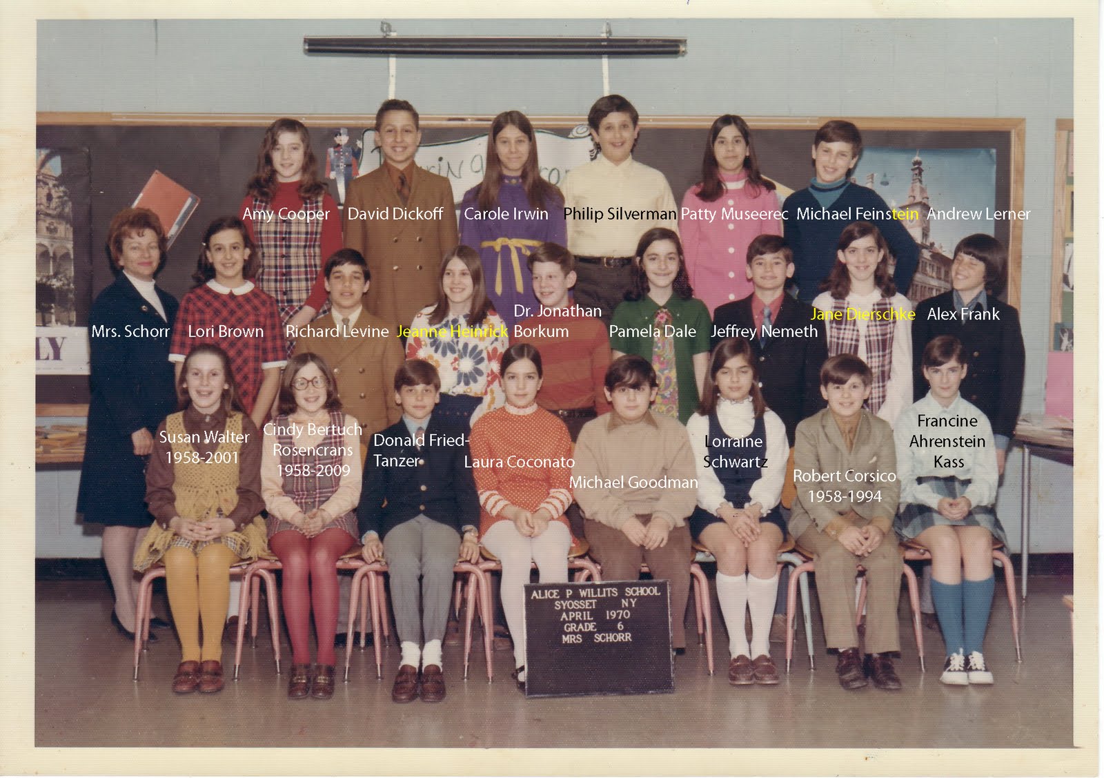 Andrew I. Lerner: 1970 My favorite class of people.