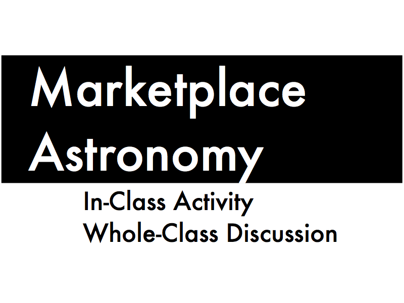 P-dog's blog: boring but important: Presentation: marketplace astronomy