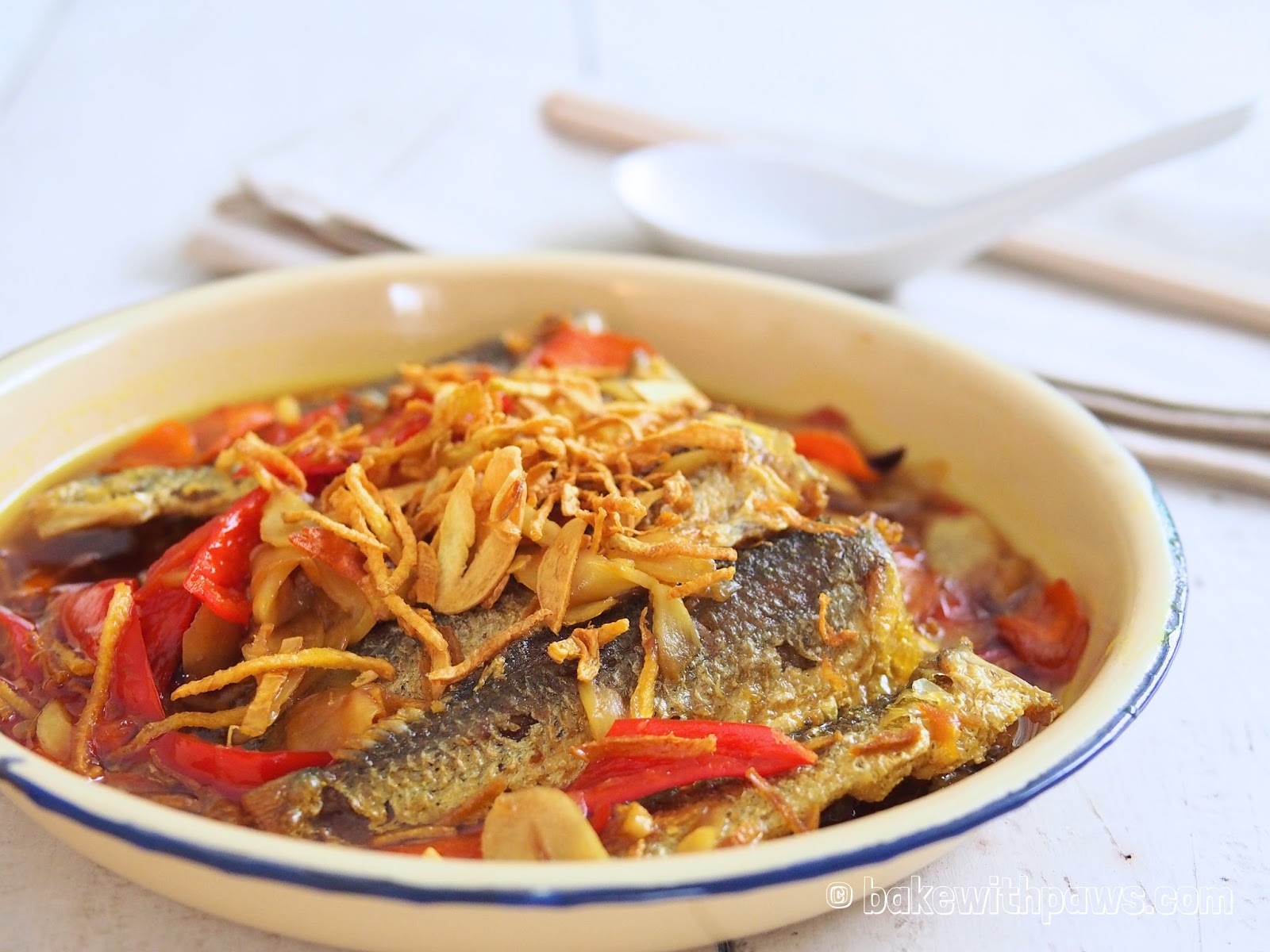 Nyonya Acar Fish (Nyonya Pickled Fish) - BAKE WITH PAWS