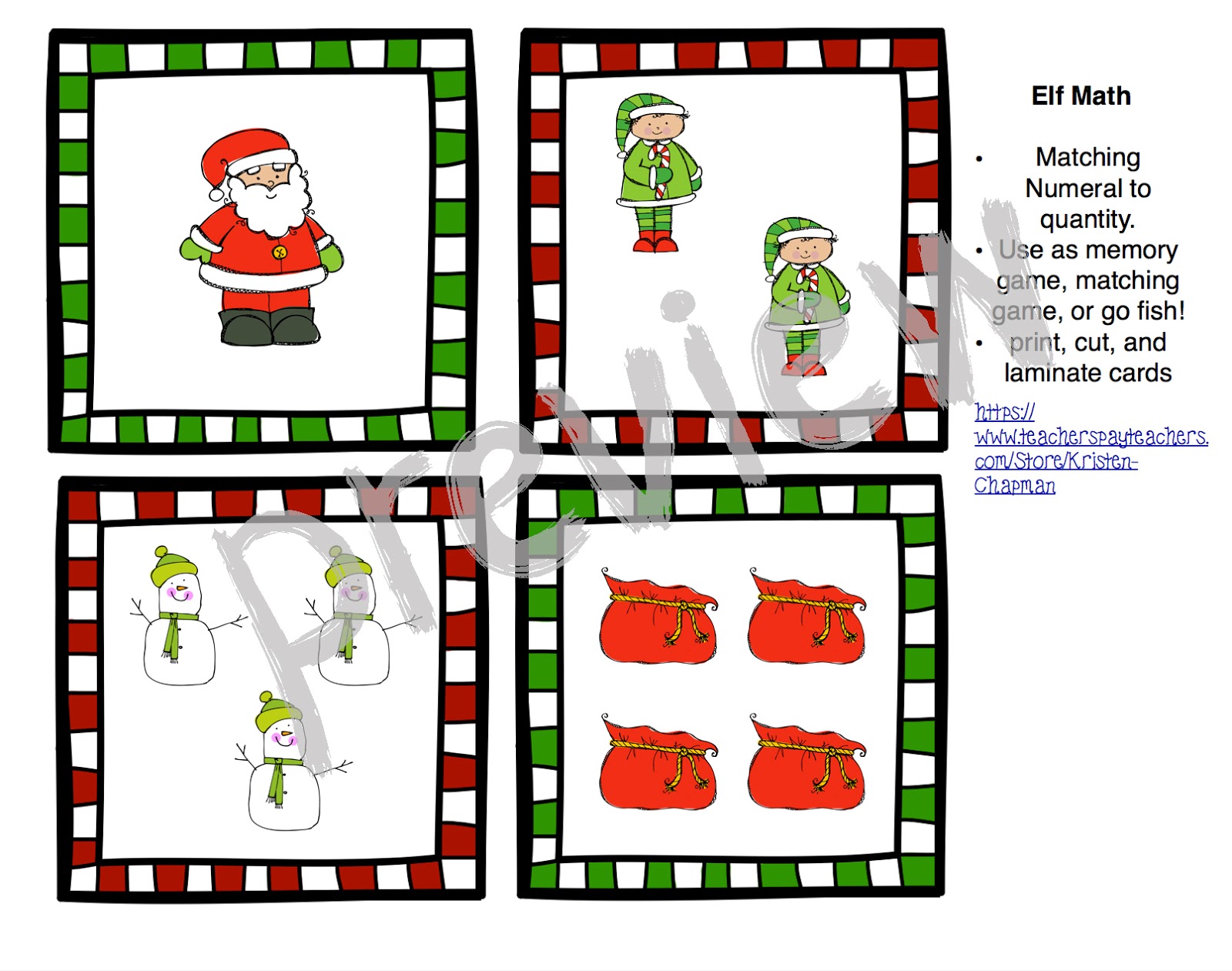 Early Childhood Scribbles: Elf Dramatic Play Station with Math and ...