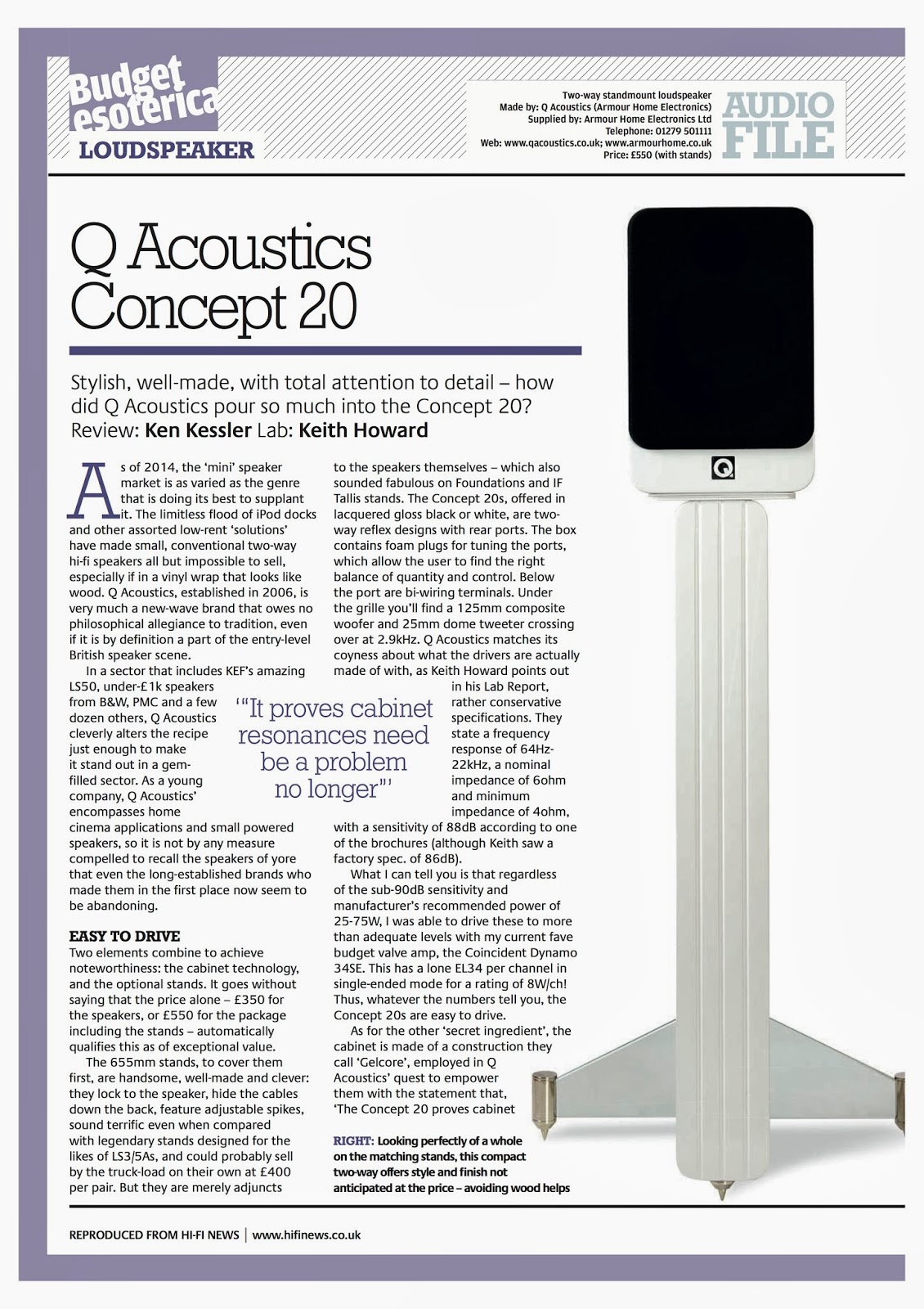 Ludwig Audio: Q-acoustics Concept 20
