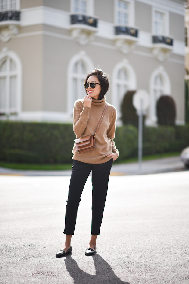 Comfort and Style: Cashmere Turtleneck with Slim Trousers. The Style ...