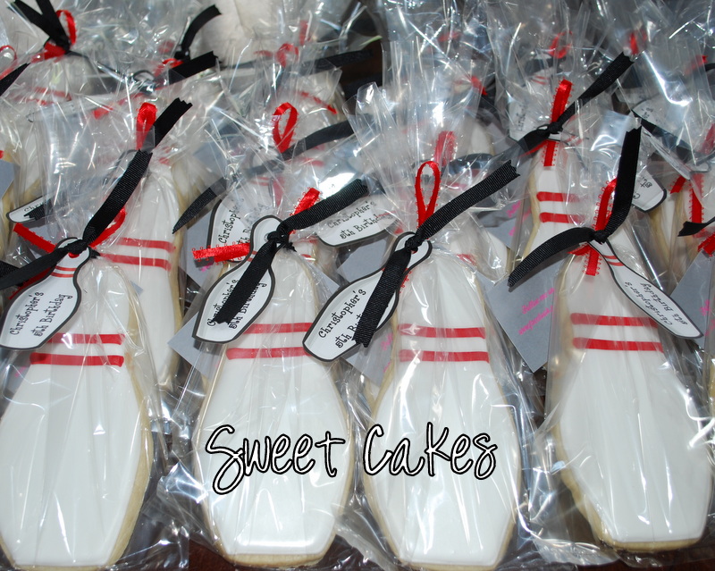 Sweet Cakes: Bowling Pin Cookies with matching tags