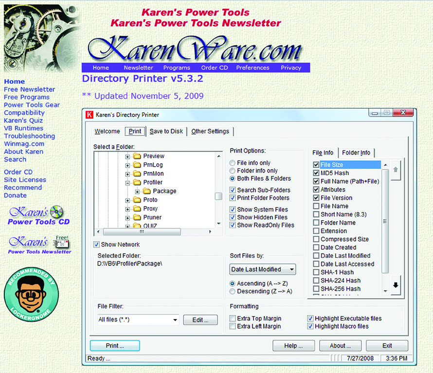 RECURSOS DIDÁTICOS VIRTUAIS: Karen's Directory Printer