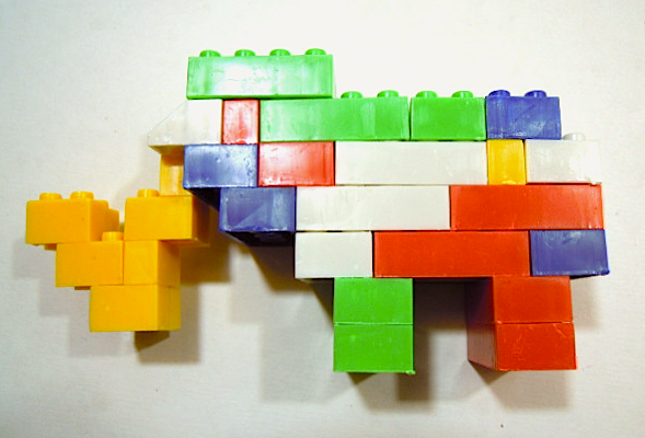 An Elephant a Day: Elephant No. 107: Plastic Building Bricks