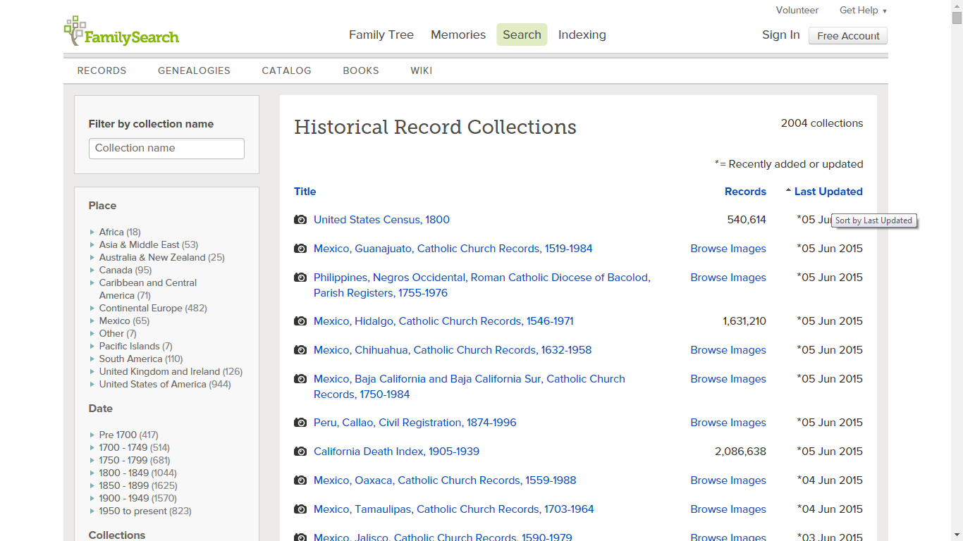 Genea-Musings: New or Updated Record Collections at FamilySearch.org ...