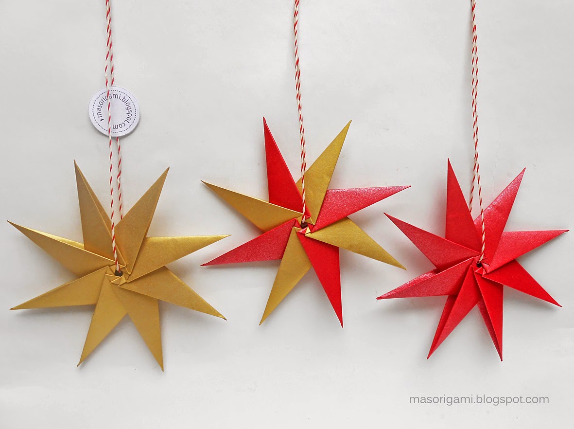 mas origami: Estrellas modulares de 8 puntas