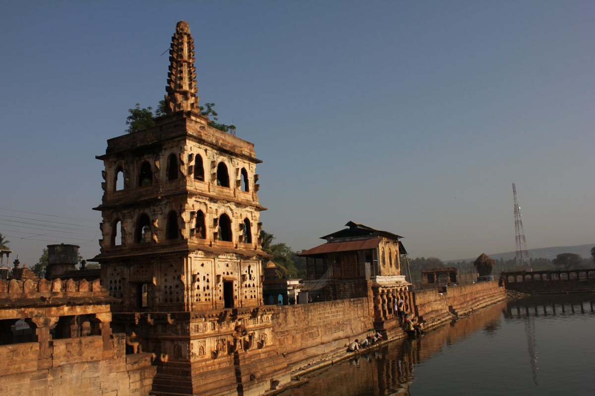 Journeys across Karnataka: Banashankari Temple Tank and Lamp-Tower