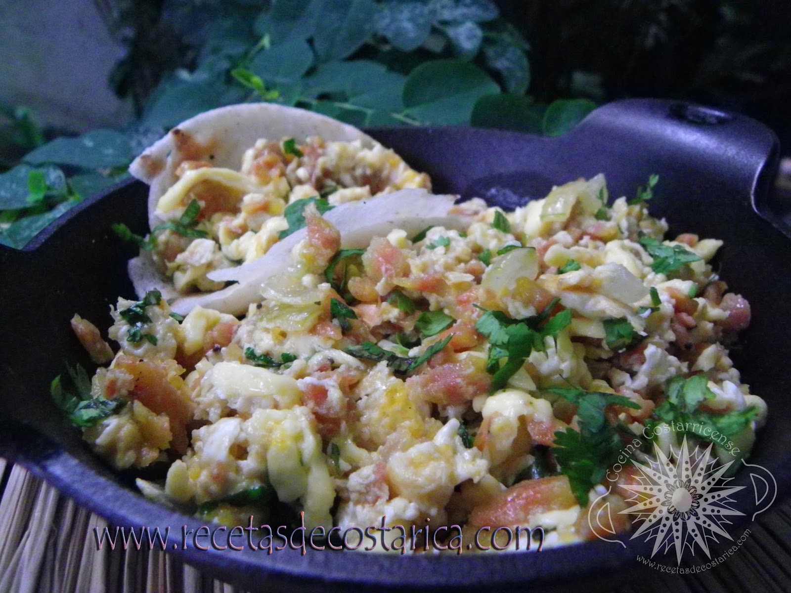 Cocina Costarricense: tigrillo, picadillo de plátano verde
