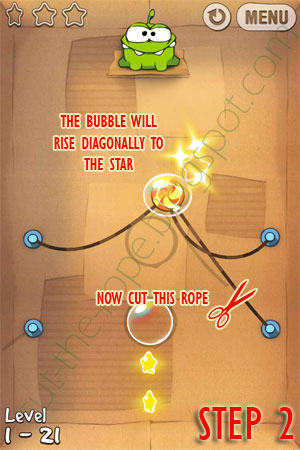 Cut The Rope Walkthrough: Cardboard Box Level 21